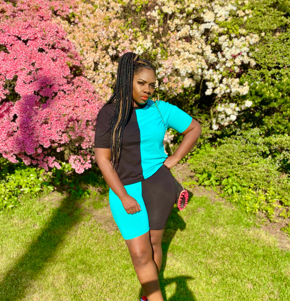 Color Block Shorts Set – SnazzyCLOZET